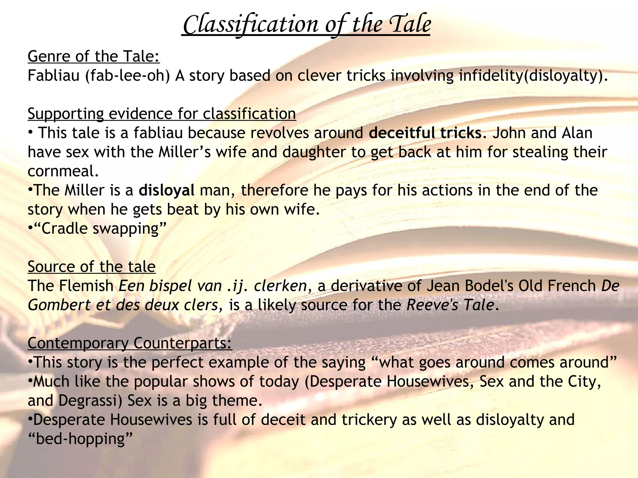 The Reeve's Tale | PPT