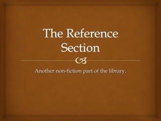 The reference section | PPT
