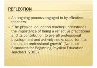 The Reflective Teacher | PDF