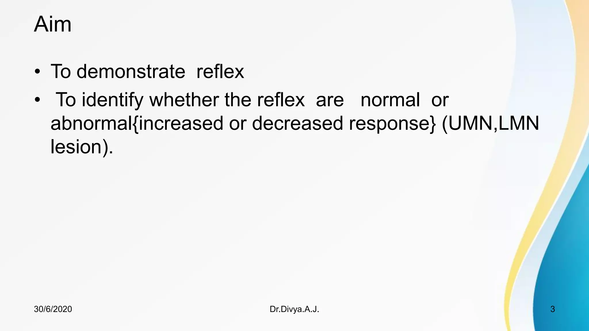The reflexes -Practicals | PDF