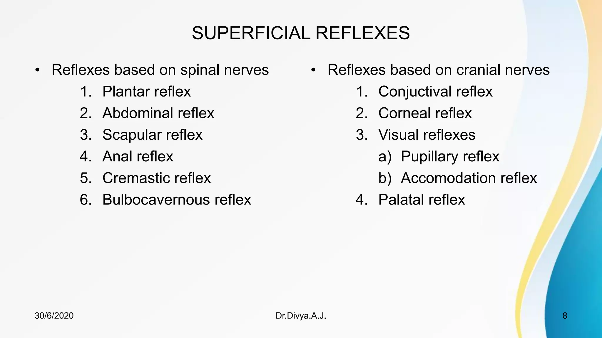The reflexes -Practicals | PDF