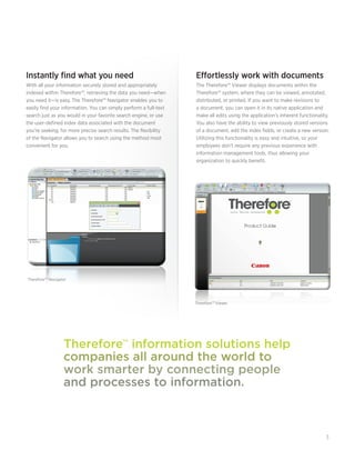 Therefore™ improves access to our data and our workflow | PDF