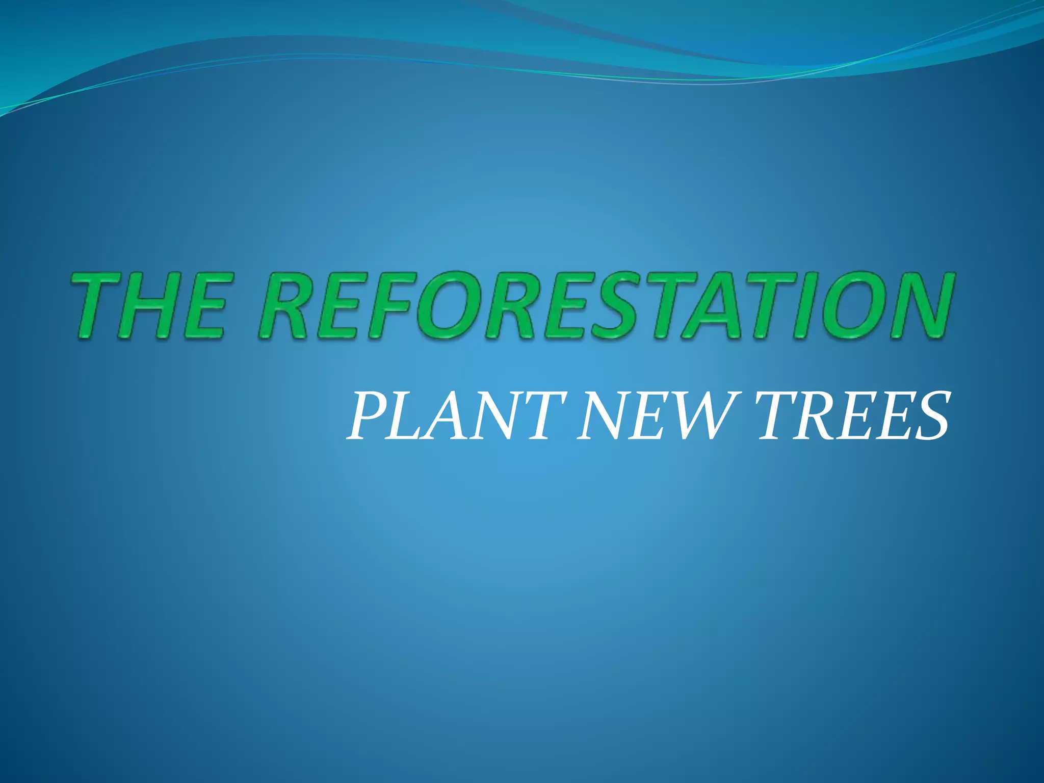 The reforestation | PPTX