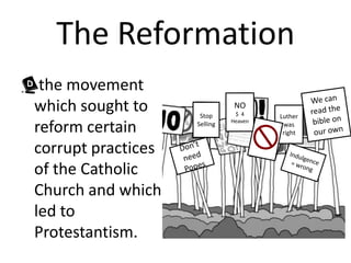The Reformation Vocab | PDF | Christianity | Religion & Spirituality