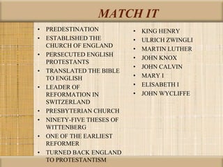 The reformation part i | PPSX | Religion & Spirituality