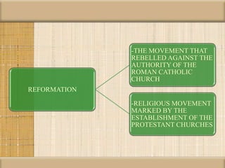 The reformation part i | PPSX | Religion & Spirituality