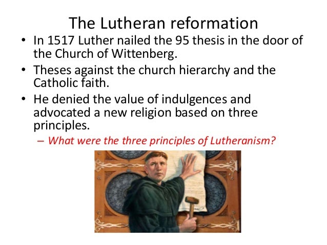 The reformation and counter reformation