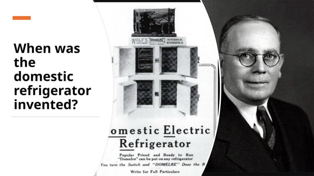The domestic refrigeration was invented by an American | PPTX