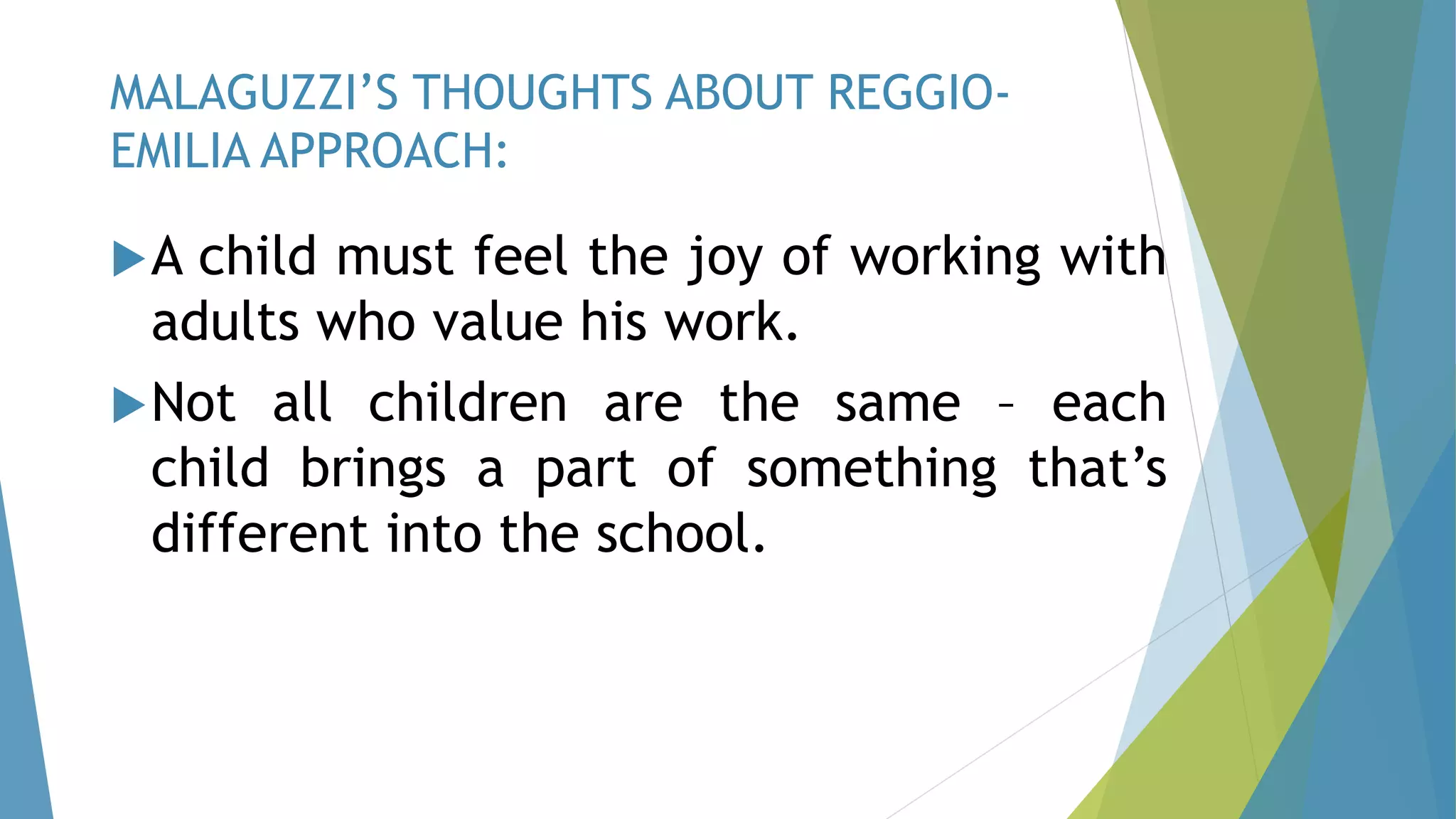 The reggio emilia approach | PPTX