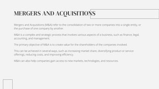 THE REGULATION OF MERGERS AND ACQUISITIONS IN INDIA.pptx