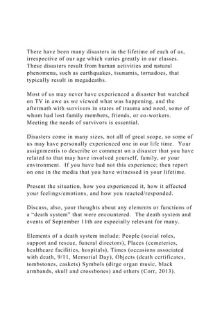 There have been many disasters in the lifetime of each of us, ir | PDF