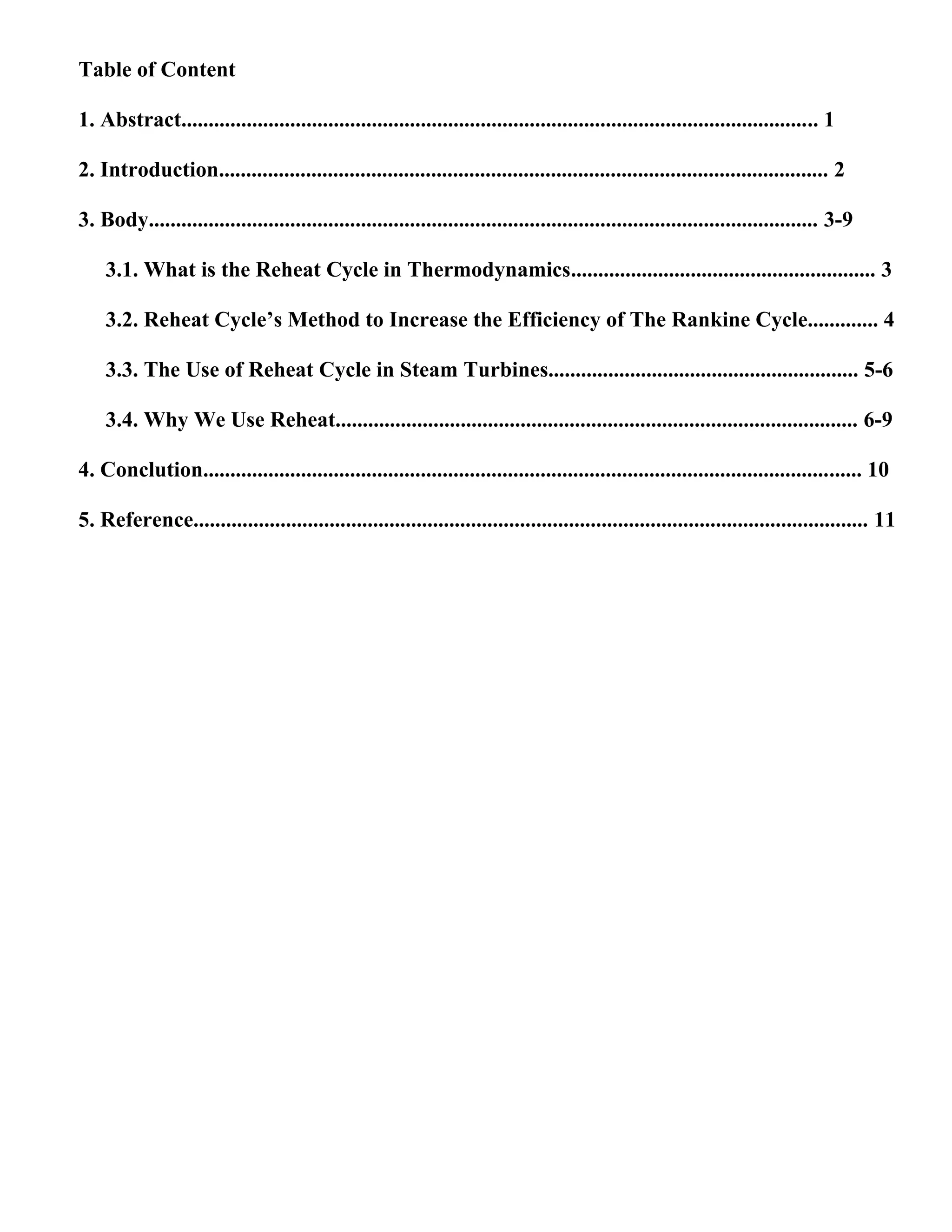 The reheat cycle | PDF