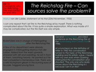 The Reichstag Fire & the Enabling Act | PPT