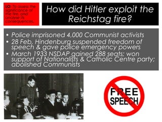 The Reichstag Fire & the Enabling Act | PPT