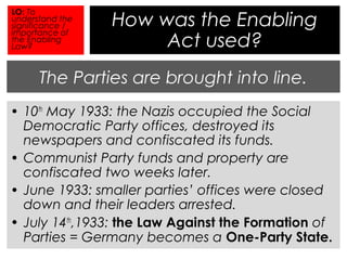 The Reichstag Fire & the Enabling Act | PPT