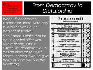 The Reichstag Fire & the Enabling Act | PPT