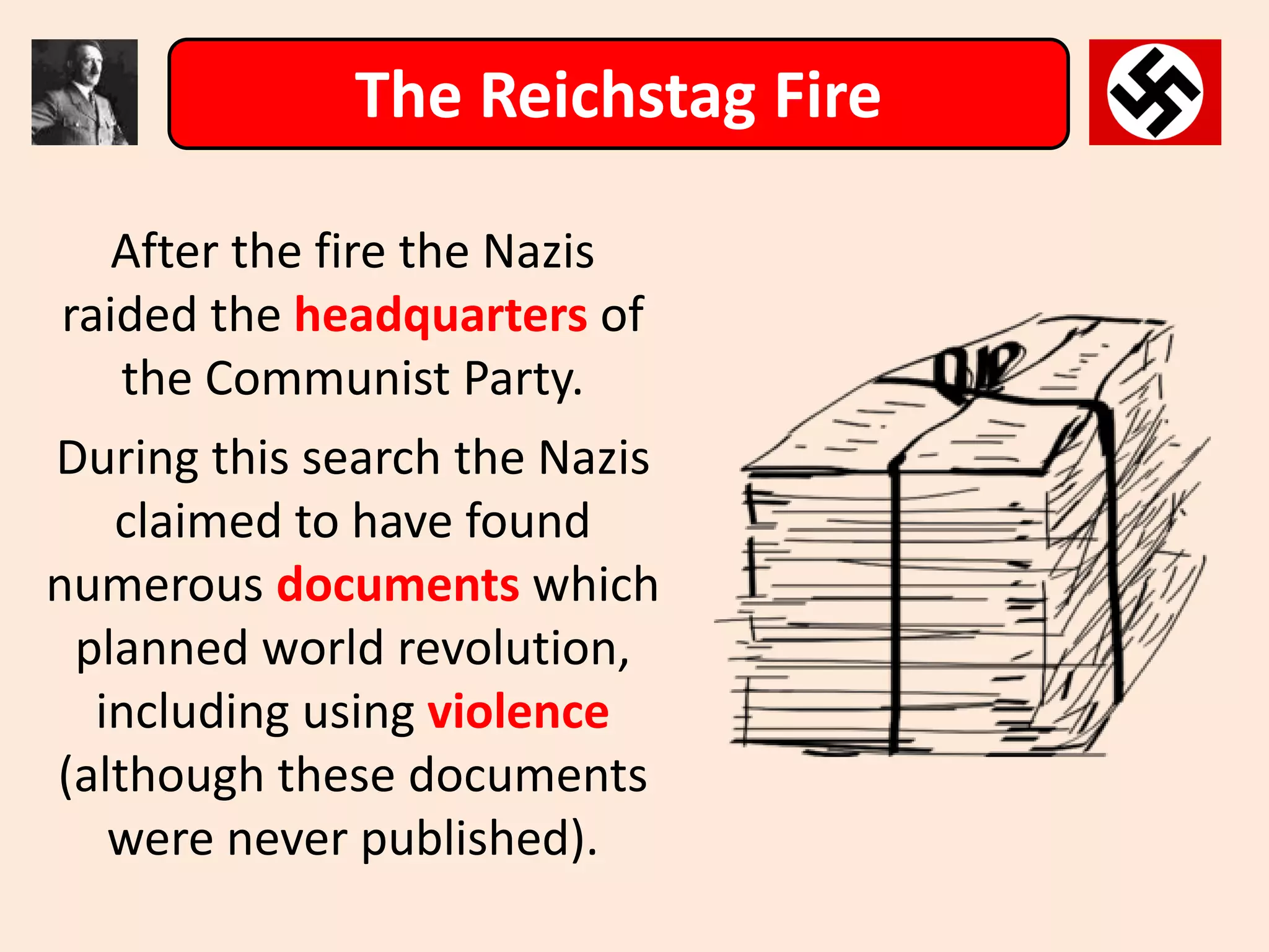 Hitler and Nazi Germany - The Reichstag Fire: who was to blame? | PPTX ...