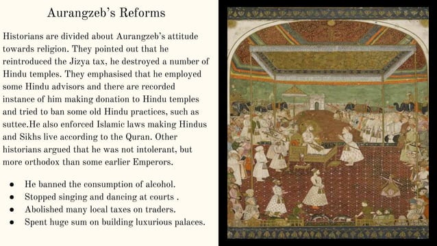 The reign of aurangzeb 1707 | PPT | Free Download