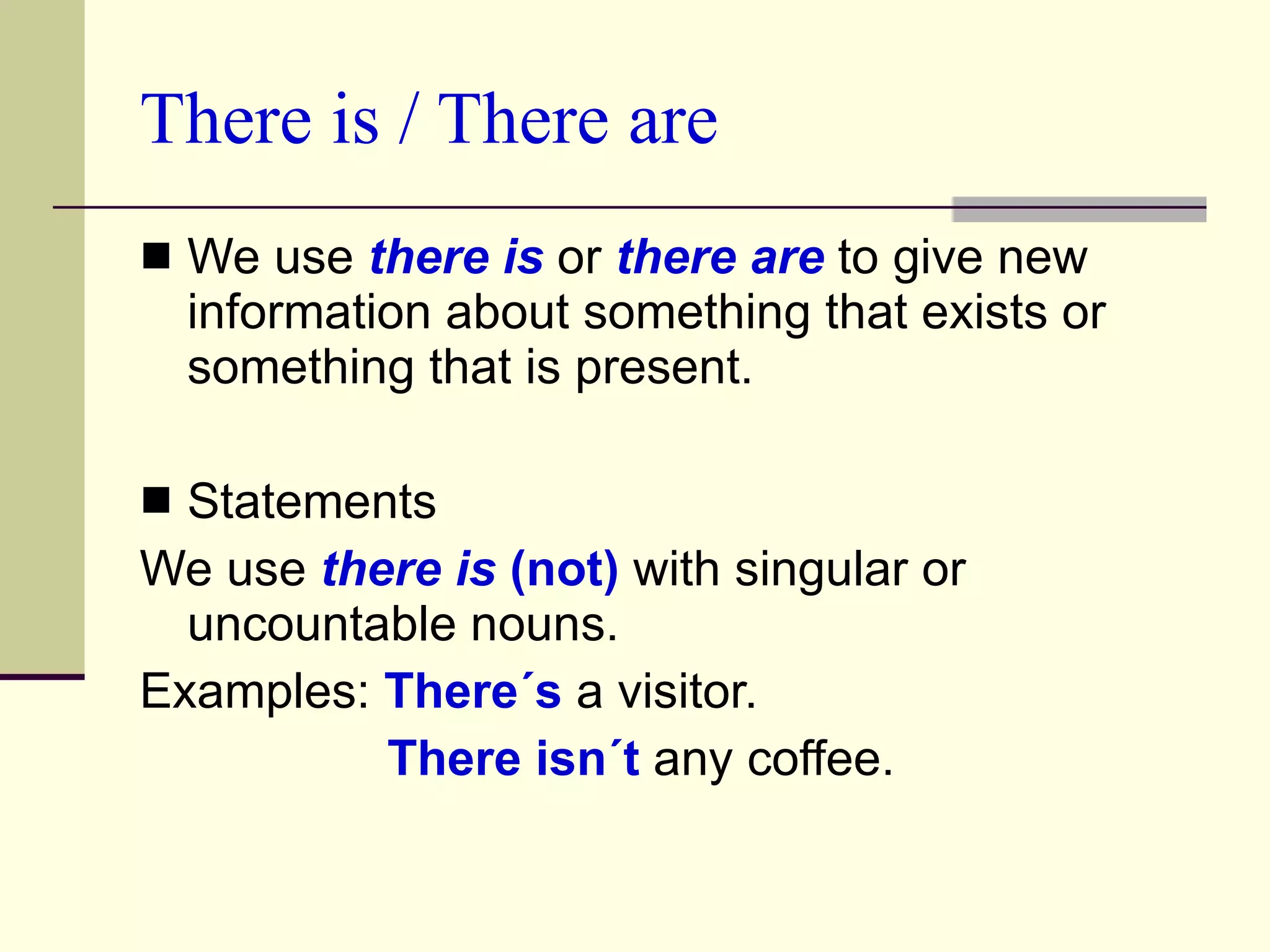 THERE IS/ THERE ARE | PPT