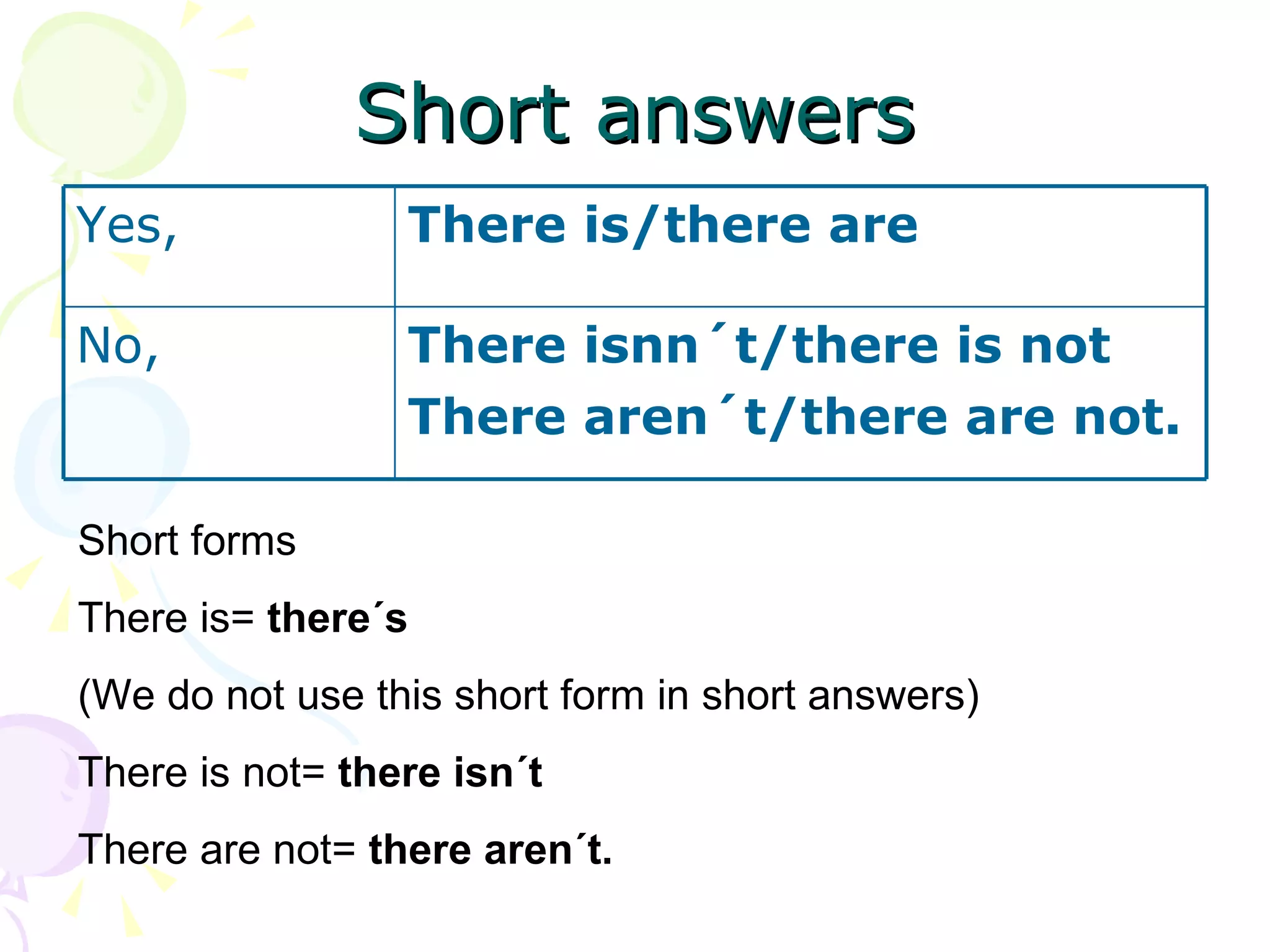 THERE IS/ THERE ARE | PPT