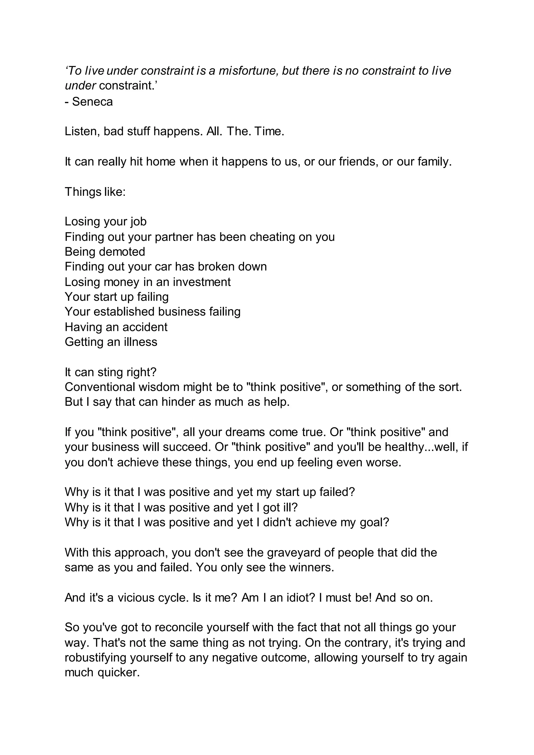 There is no constraint to live under constraint | DOCX