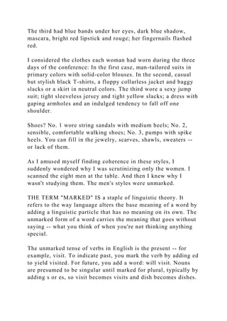 There Is No Unmarked Woman(originally titled Marked Women, Unma.docx