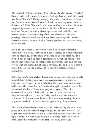 There Is No Unmarked Woman(originally titled Marked Women, Unma.docx