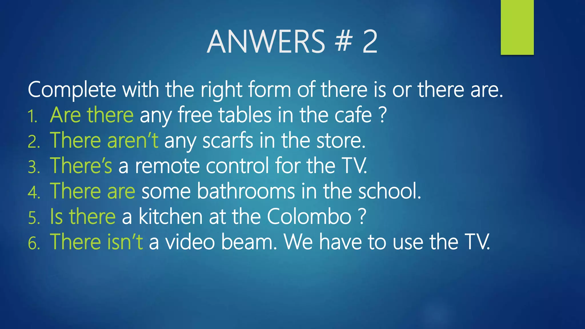 There is there are | PPT