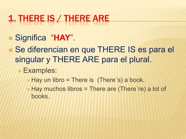 There is there are in spanish simplificado | PPTX