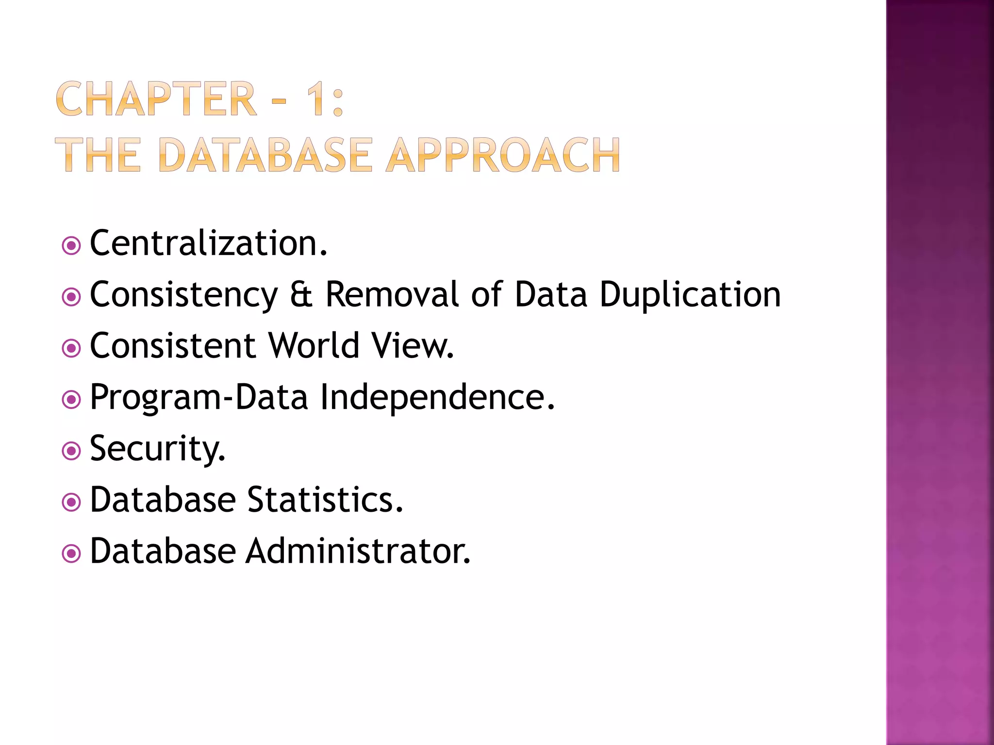 The Relational Database - Chapter 1 | PPT