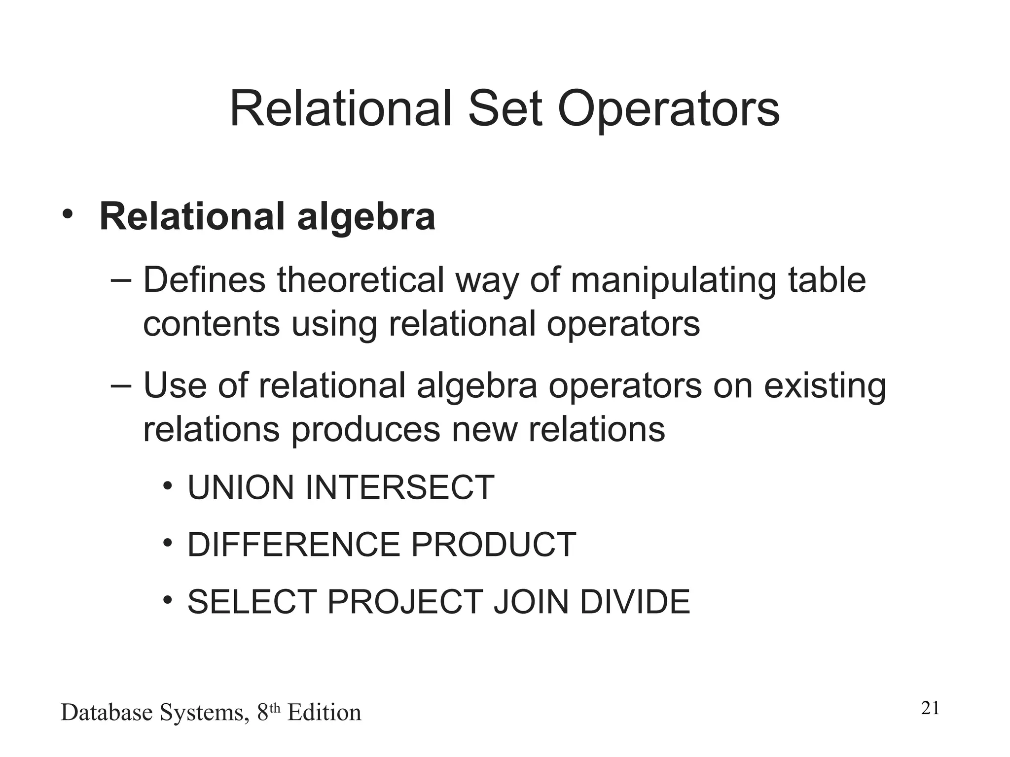 The relational database model | PPT