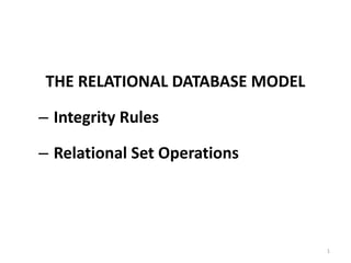 The Relational Database Model 2 univprsty | PPT