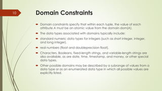The relational data model part[1] | PPTX