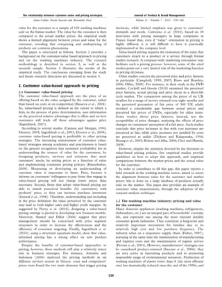 The relationship between customer value and pricing strategies | PDF