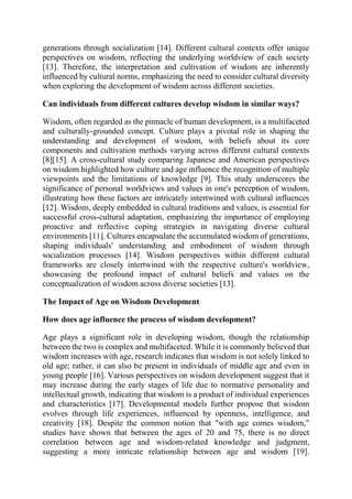 The Relationship Between Life Experience and Wisdom Development.docx ...