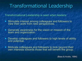 The relationship between transformational leadership and organizational ...