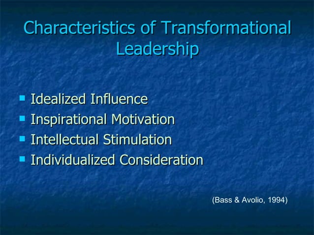 The Relationship Between Transformational Leadership And Organizational Effectiveness Ppt