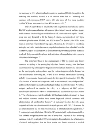THE RELATIONSHIP OF SIC and CLINICAL OUTCOME.docx | Blood Disorders ...