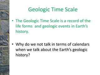 The relative age of rocks | PPTX