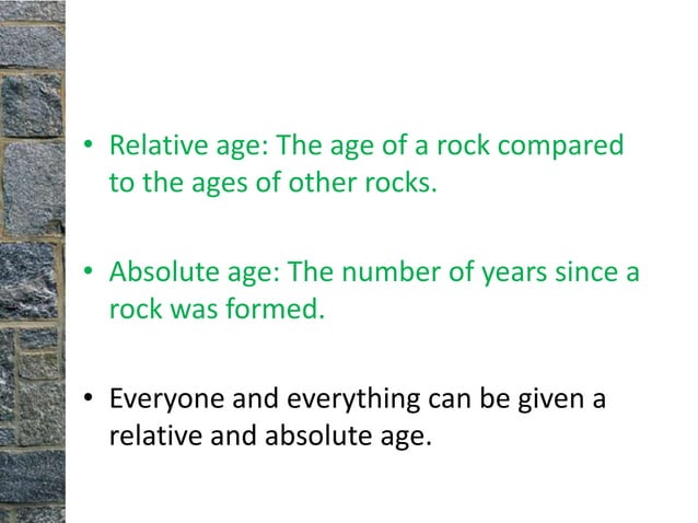 The relative age of rocks | PPTX
