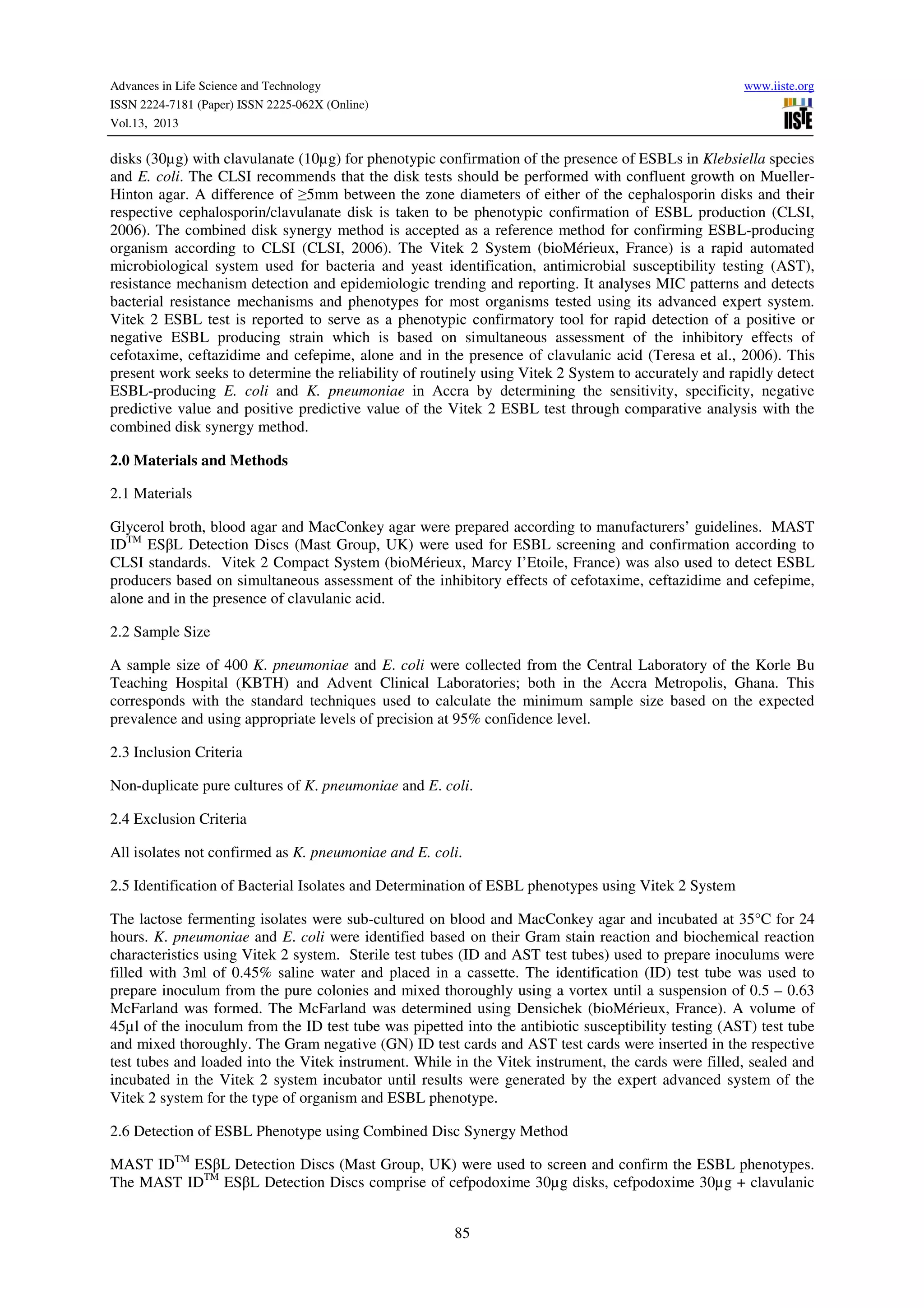 The Reliability Of Using Vitek 2 Compact System To Detect Pdf