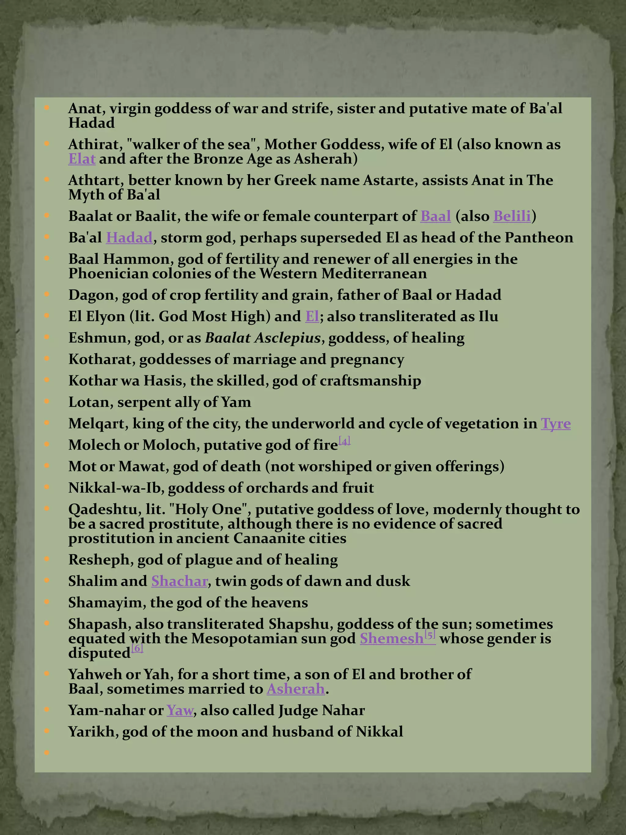 The Religion Of The Canaanites | PPTX