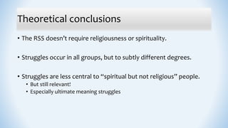 The religious and spiritual struggles of the nonreligious and ...