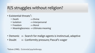 The religious and spiritual struggles of the nonreligious and ...