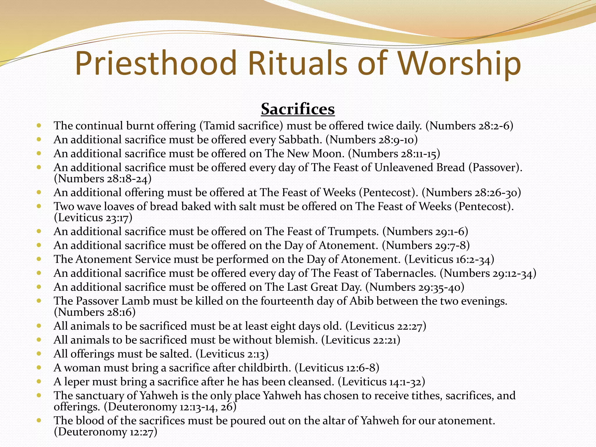 The Religious observances in the Old Testament | PPTX | Christianity ...