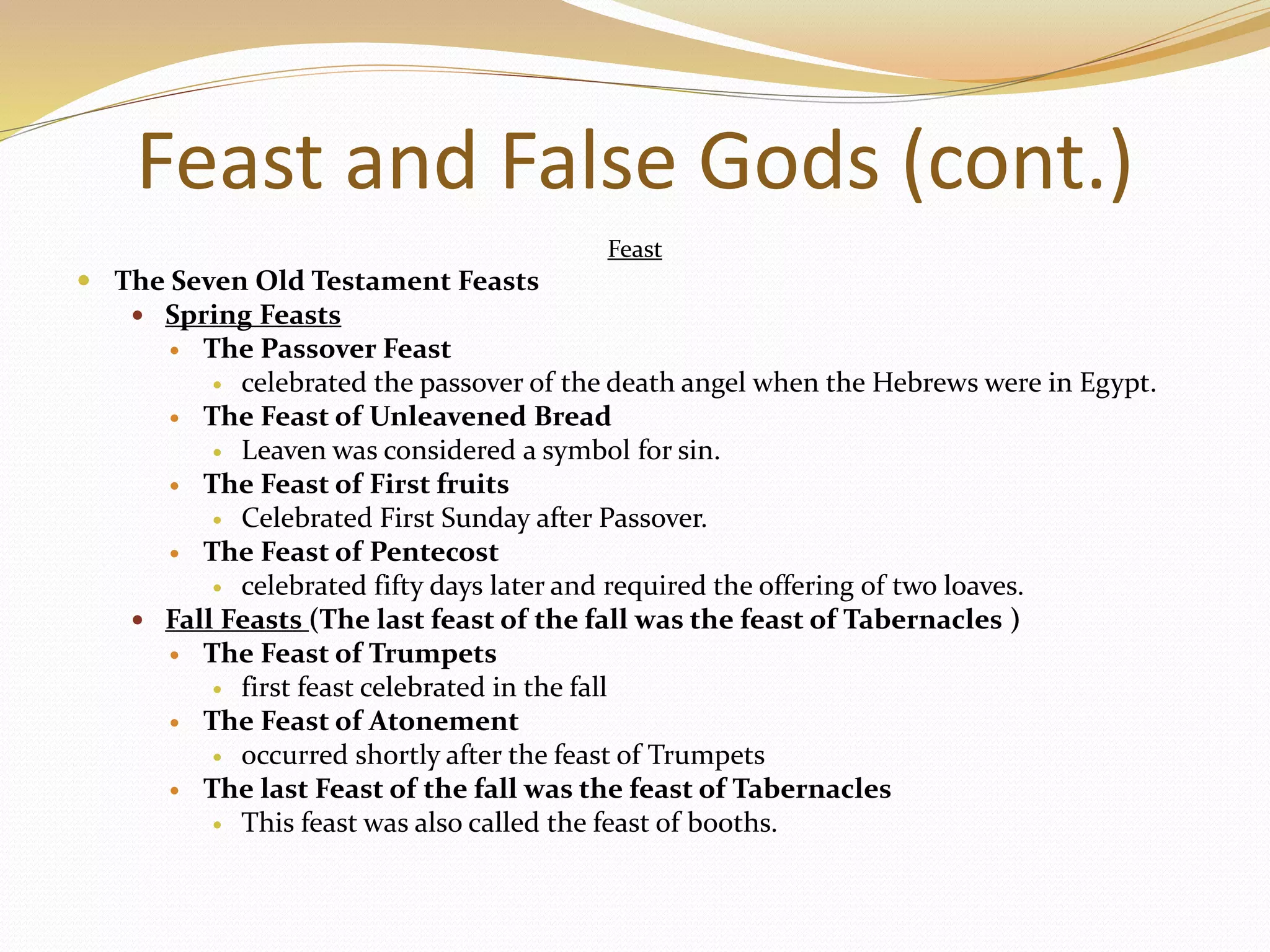 The Religious observances in the Old Testament | PPTX | Christianity ...