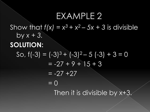 The remainder theorem powerpoint | PPTX | Computing | Technology & Computing