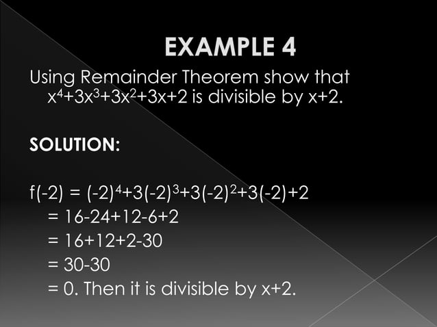 The remainder theorem powerpoint | PPTX | Computing | Technology ...