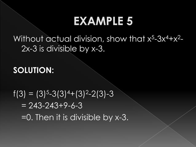 The remainder theorem powerpoint | PPTX | Computing | Technology & Computing