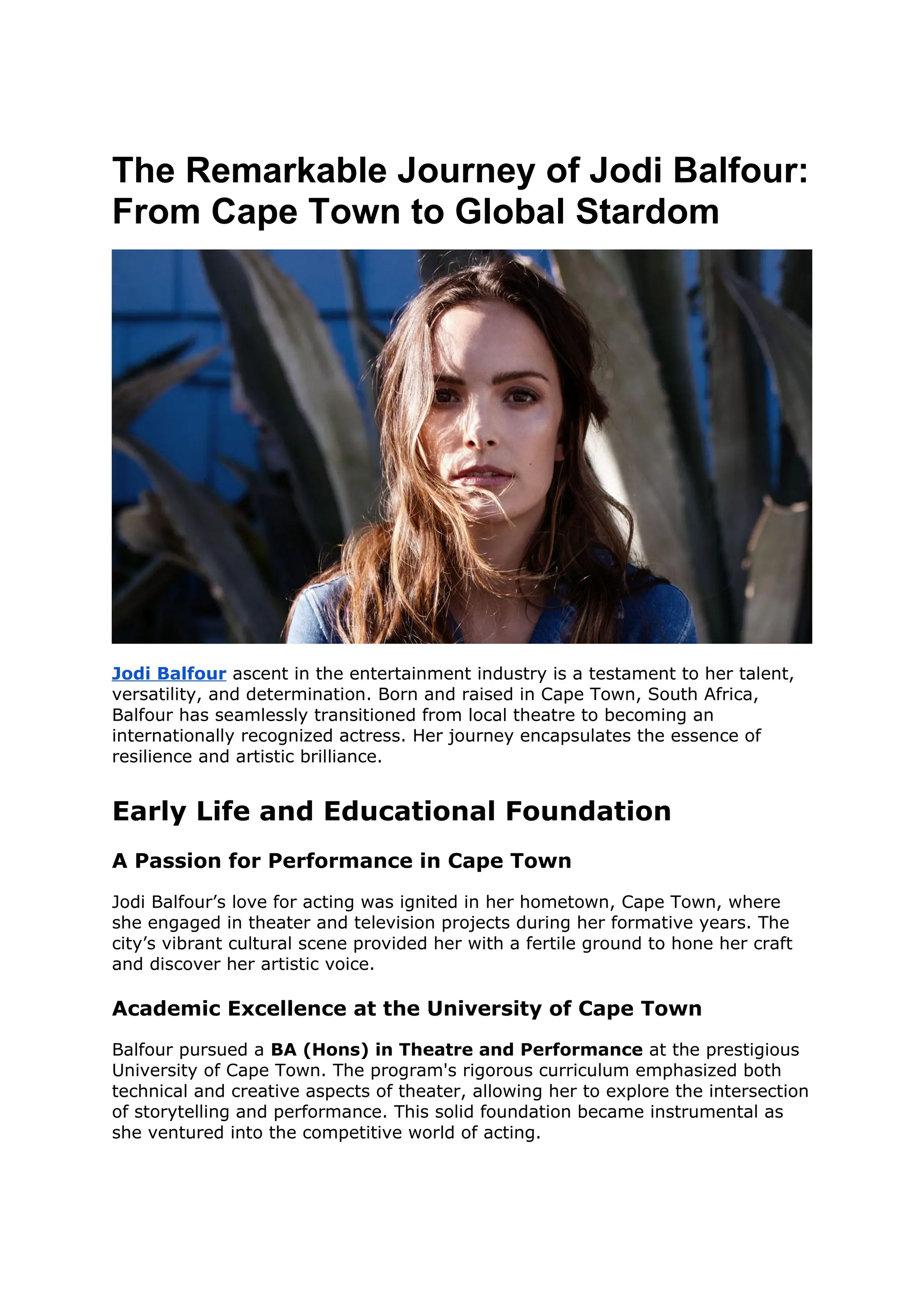 The Remarkable Journey of Jodi Balfour_ From Cape Town to Global ...